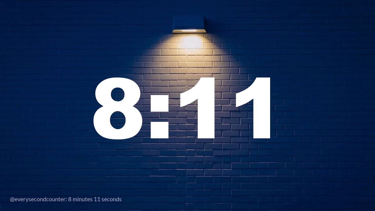 8 minutes 11 seconds [491 secs] clock timer countdown || Alarm Focus ...