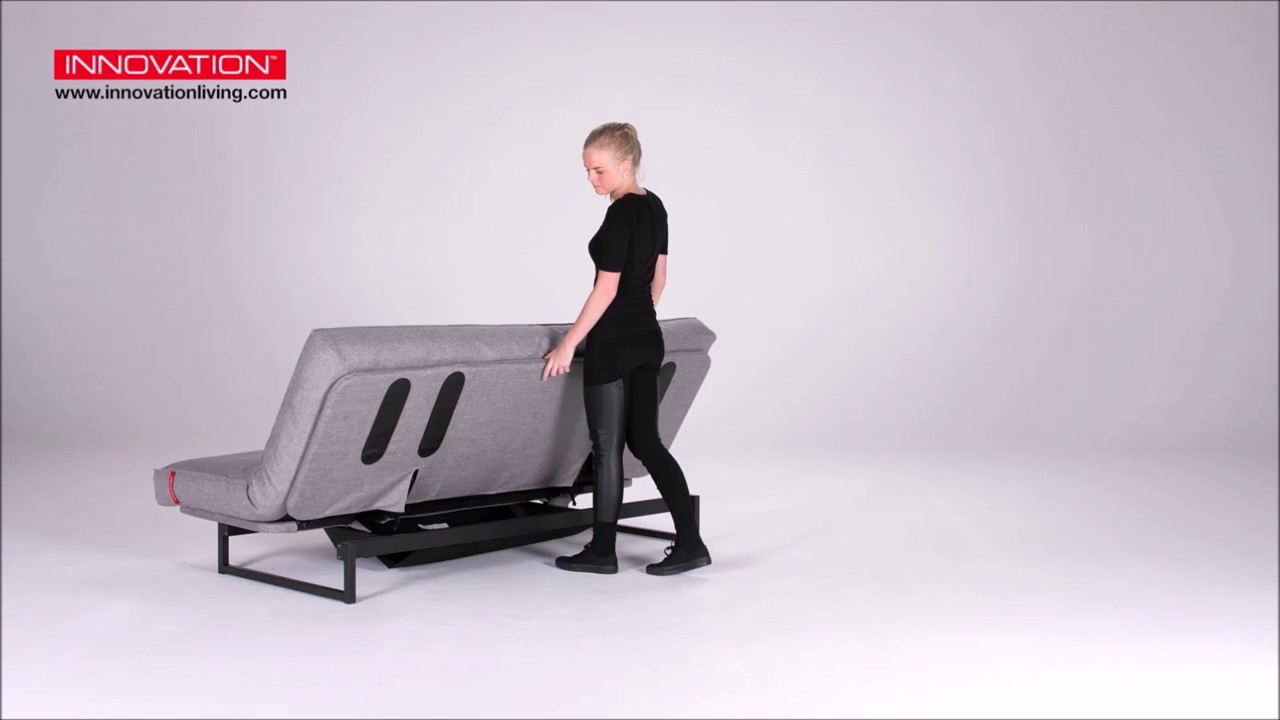 Fraction Futon Sofa Bed by Innovation - YouTube