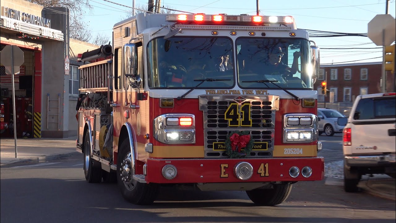 Philadelphia Fire Department Engine 41 Responding - YouTube