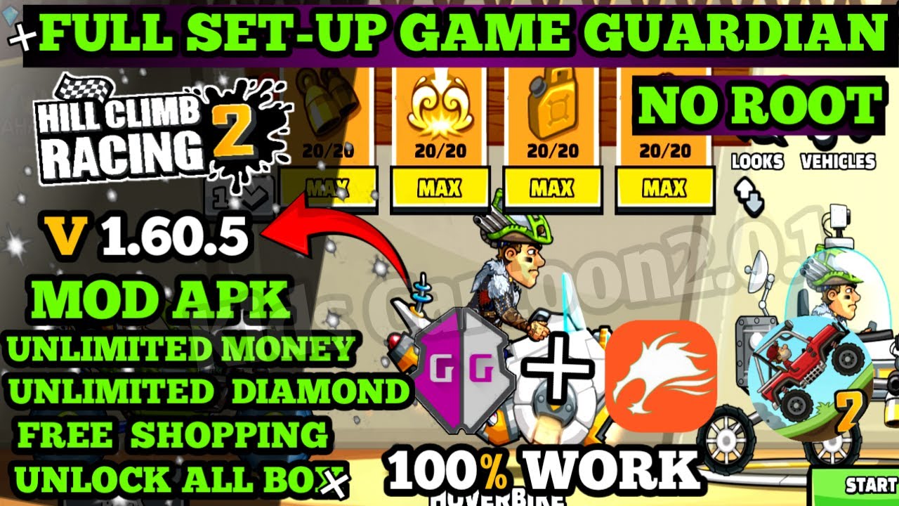Hill Climb Racing 2 V1.60.5 UNLIMITED MONEY & DIAMOND | Full Set-up GG ...