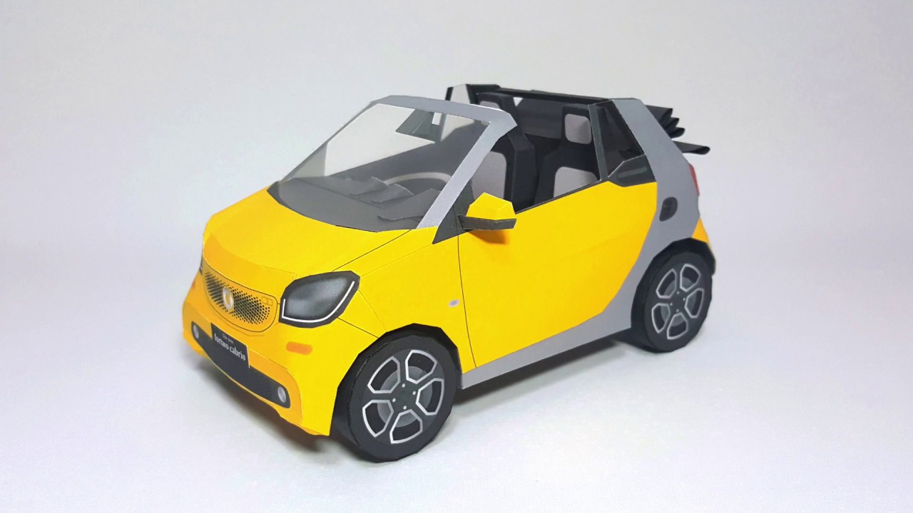 스마트 포투 카브리오 - 페이퍼크래프트(Smart Fortwo Cabrio - Papercraft) - YouTube