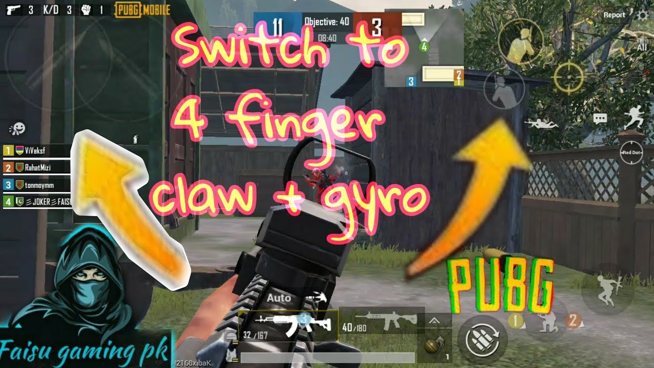 I SWITCH TO 4 FINGERS CLAW!!! + Gyro GAMEPLAY | PUBG MOBILE YouTube ...