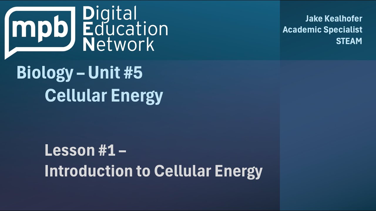 MPB Biology Unit 5 Lesson 1: Introduction to Cellular Energy - YouTube