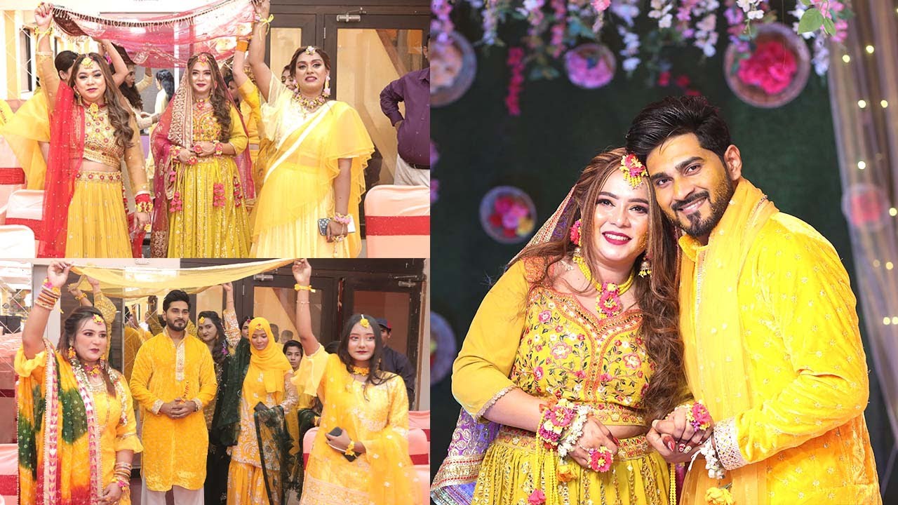 Our Grand Haldi Ceremony | Bollywood Style Royal Entry | Cinematic | Muslim Haldi | Naushad ...