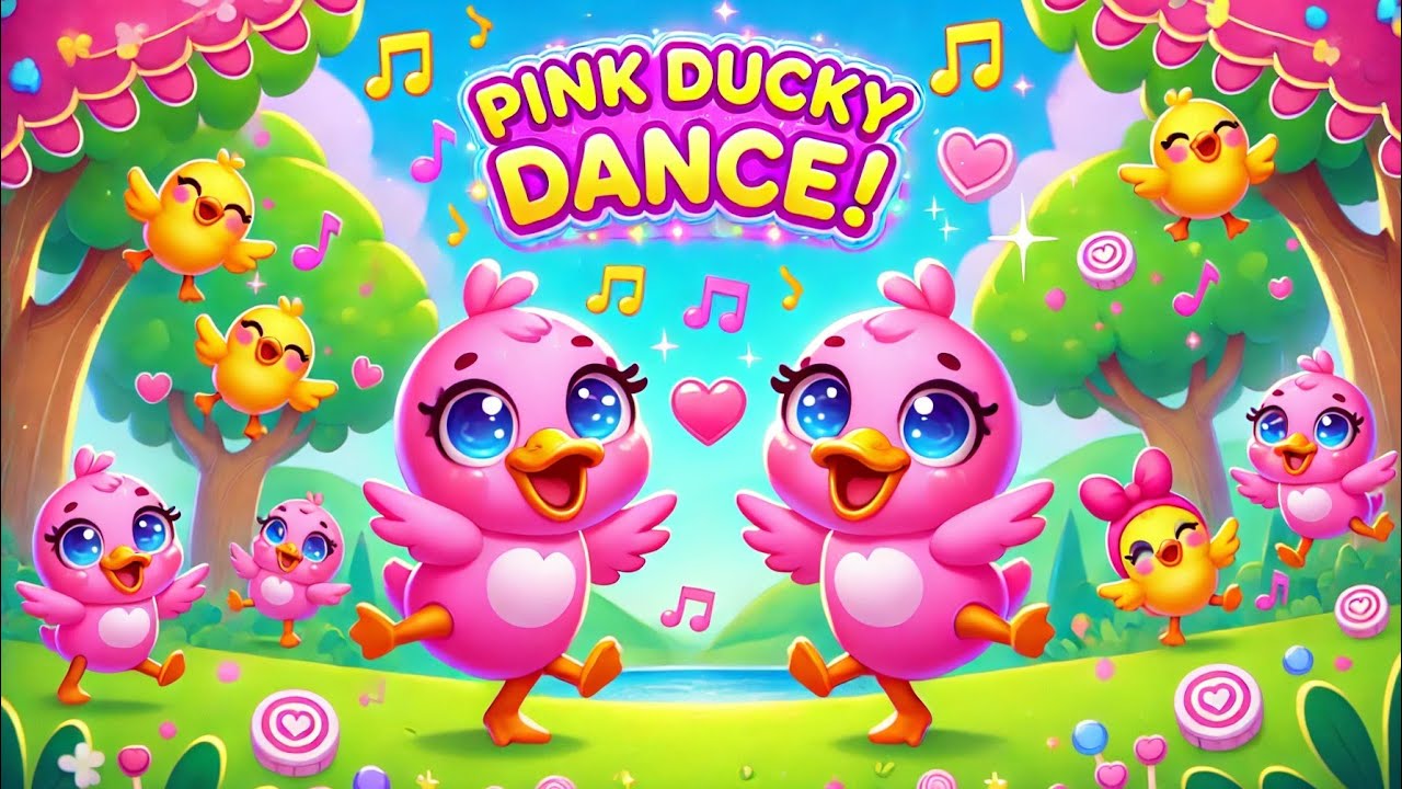 🌸 Pink Ducky Dance! 🎶 A Fun Adventure Song for Kids! 🦆 @Kinderverse-afa ...