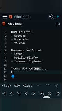 Basic HTML tutorial #coding #html #webdevelopment - YouTube