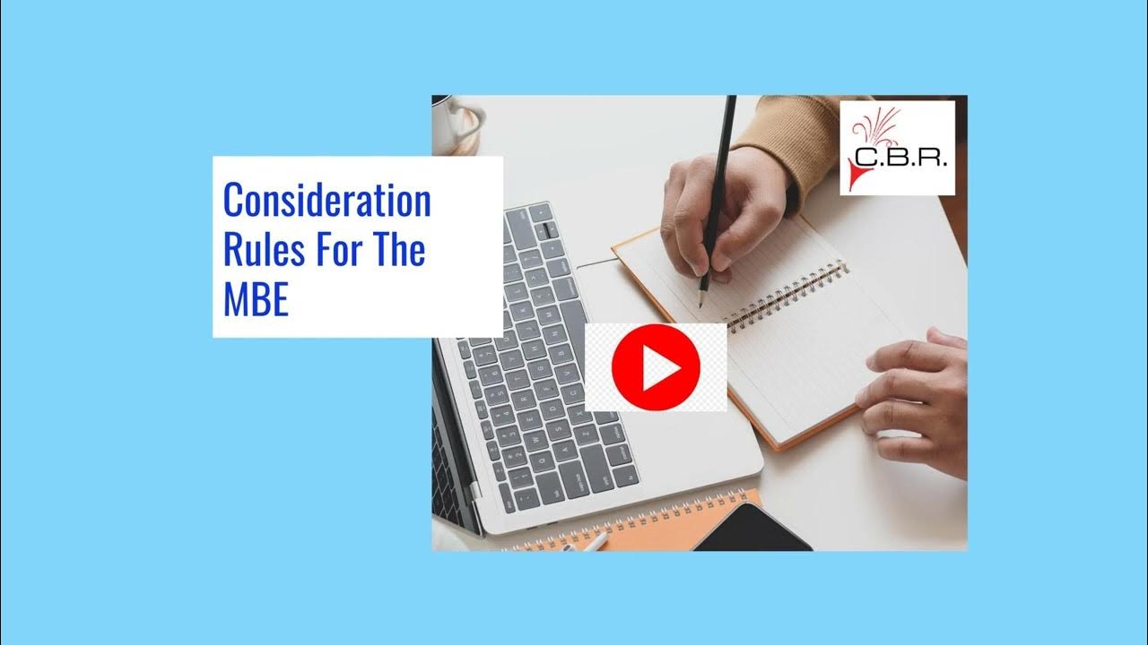 Episode 412: How To Answer Consideration Problems On The MBE - YouTube