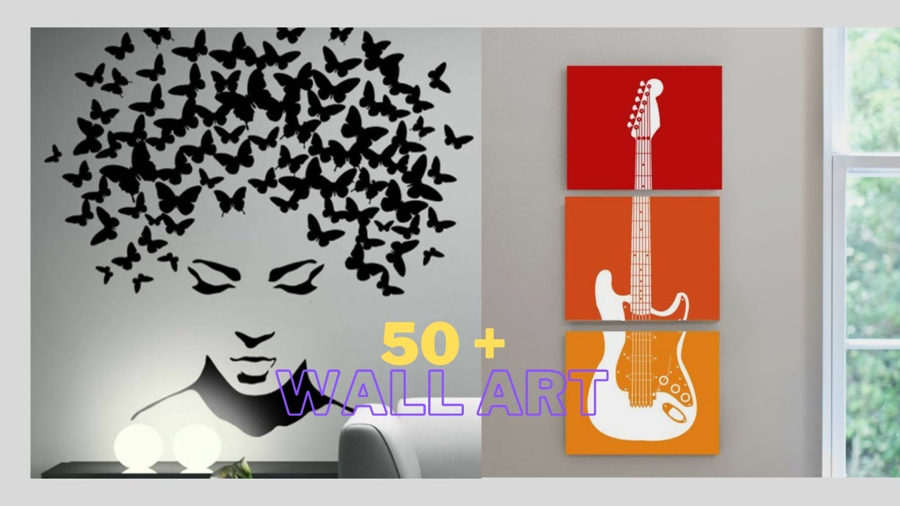 50+Home Decor Ideas || Wall art Painting Ideas || Drawing on Canvas ...