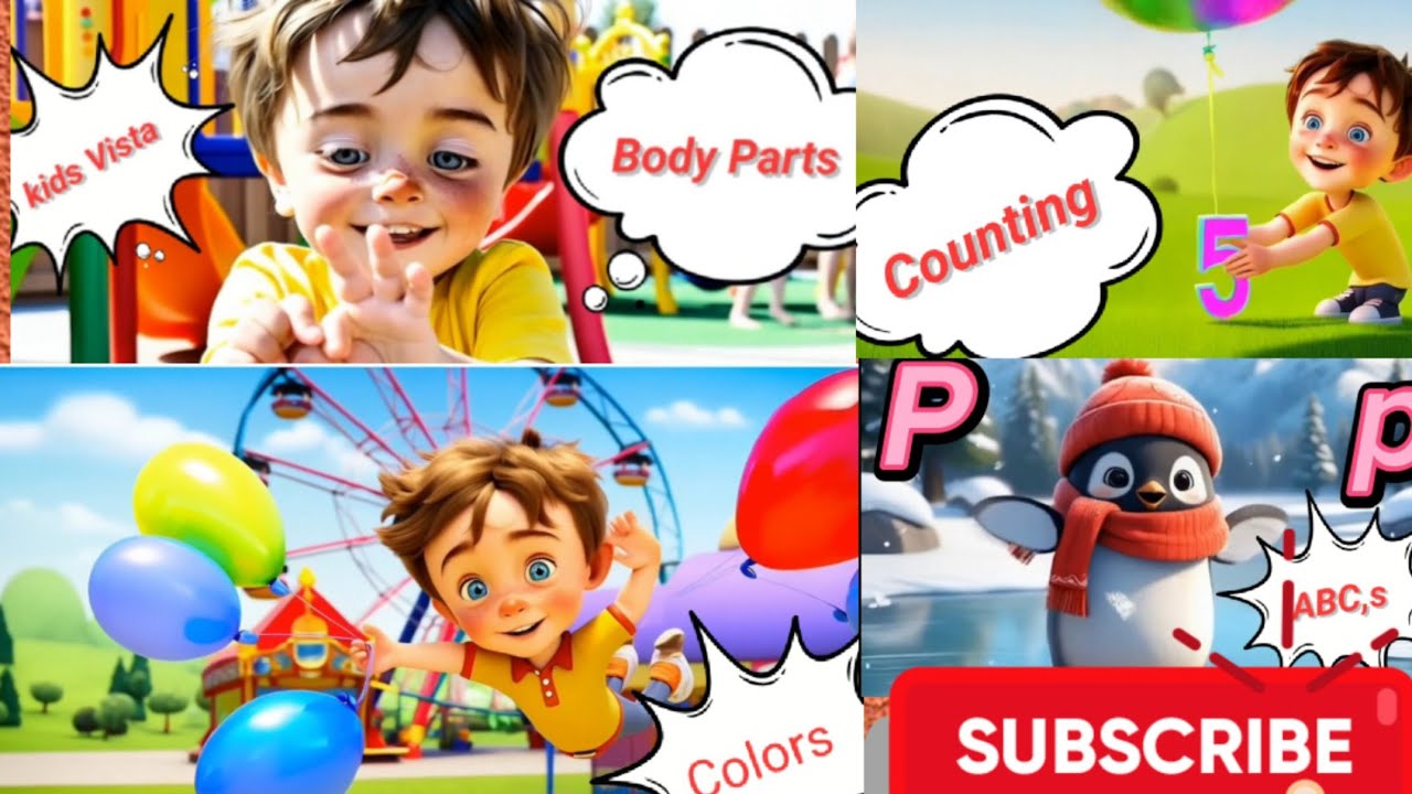 Body Parts,Colors,ABCs,123 with Catchy New Rhymes|Abc song|Color Song ...