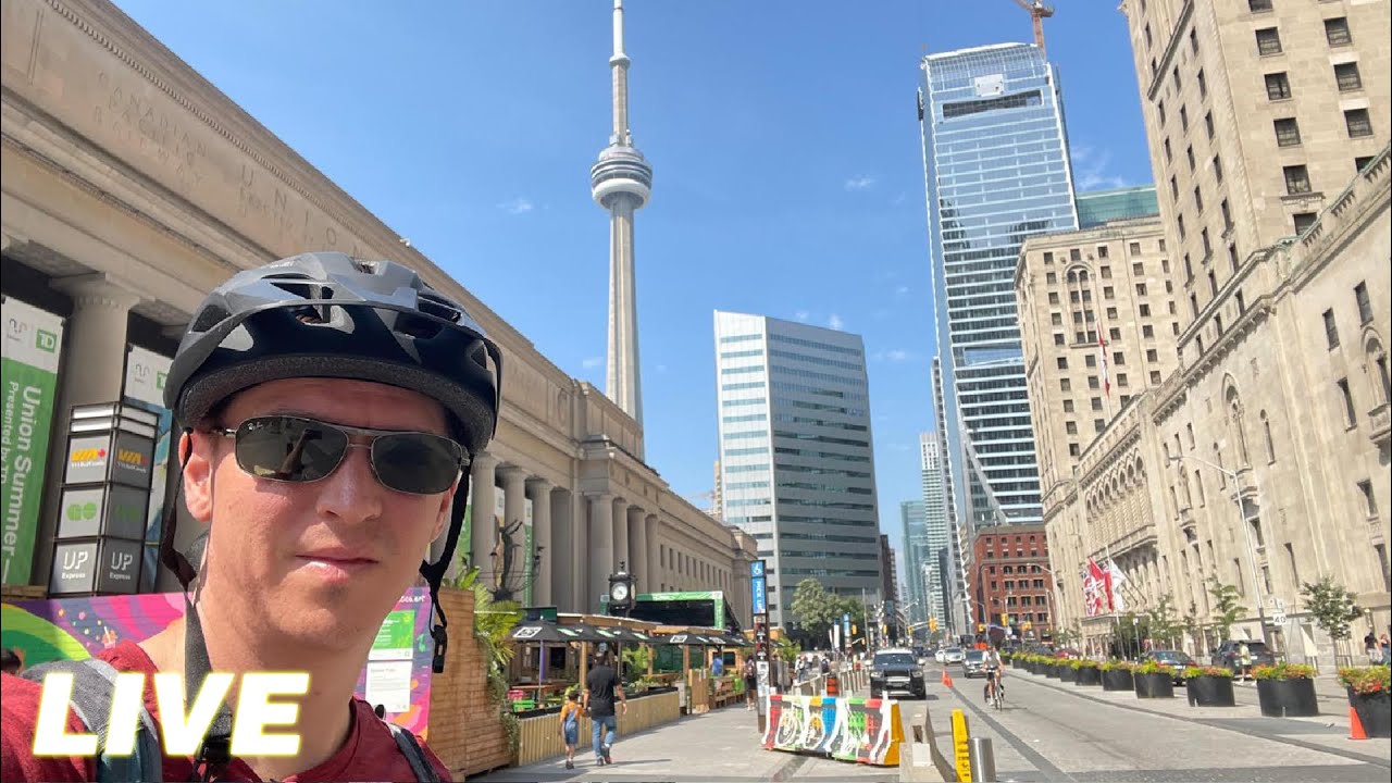 Toronto LIVE: Downtown Waterfront to the Humber Bay Arch Bridge - YouTube