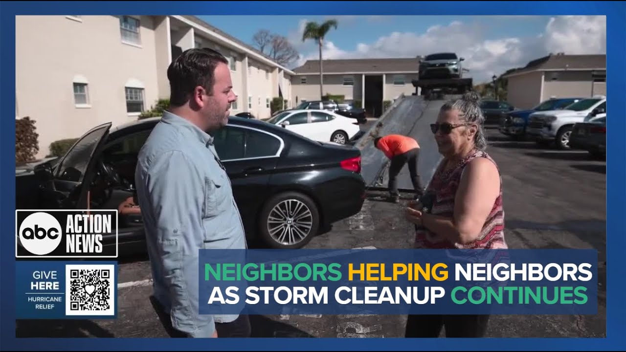 Neighbors helping neighbors as storm cleanup continues - YouTube