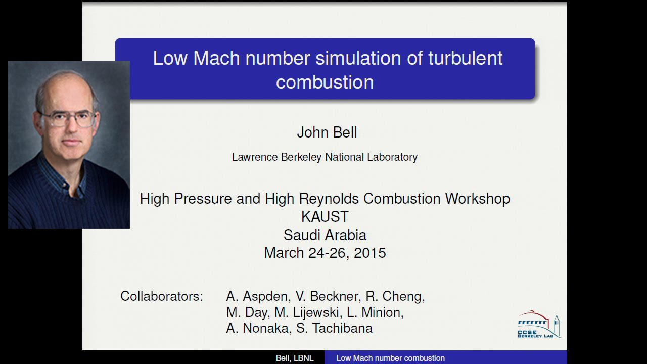 Dr. John Bell: Low Mach Number Simulation of Turbulent Combustion - YouTube