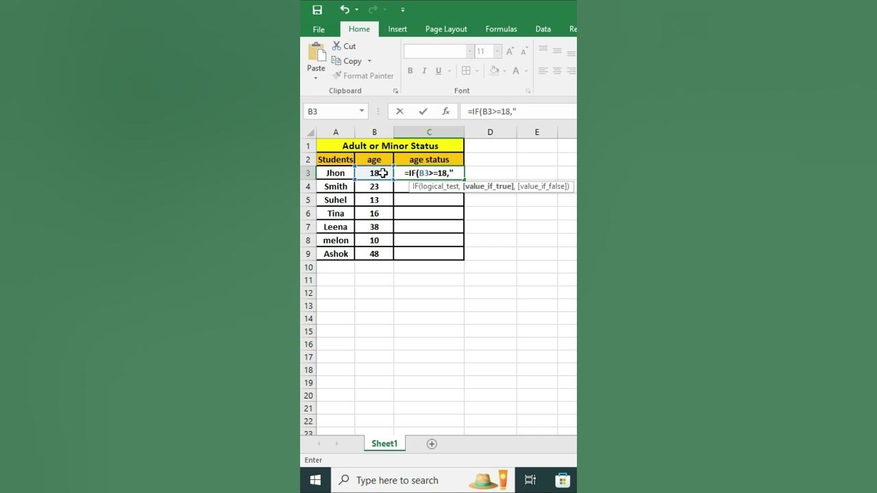 How To Use The If Function In Excel If Exceltips Exceltricks Excelshorts Excelhacks 