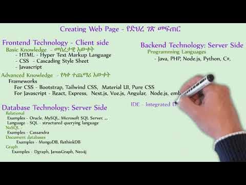 Creating Web Page - የድህረ ገጽ መፍጠር - YouTube