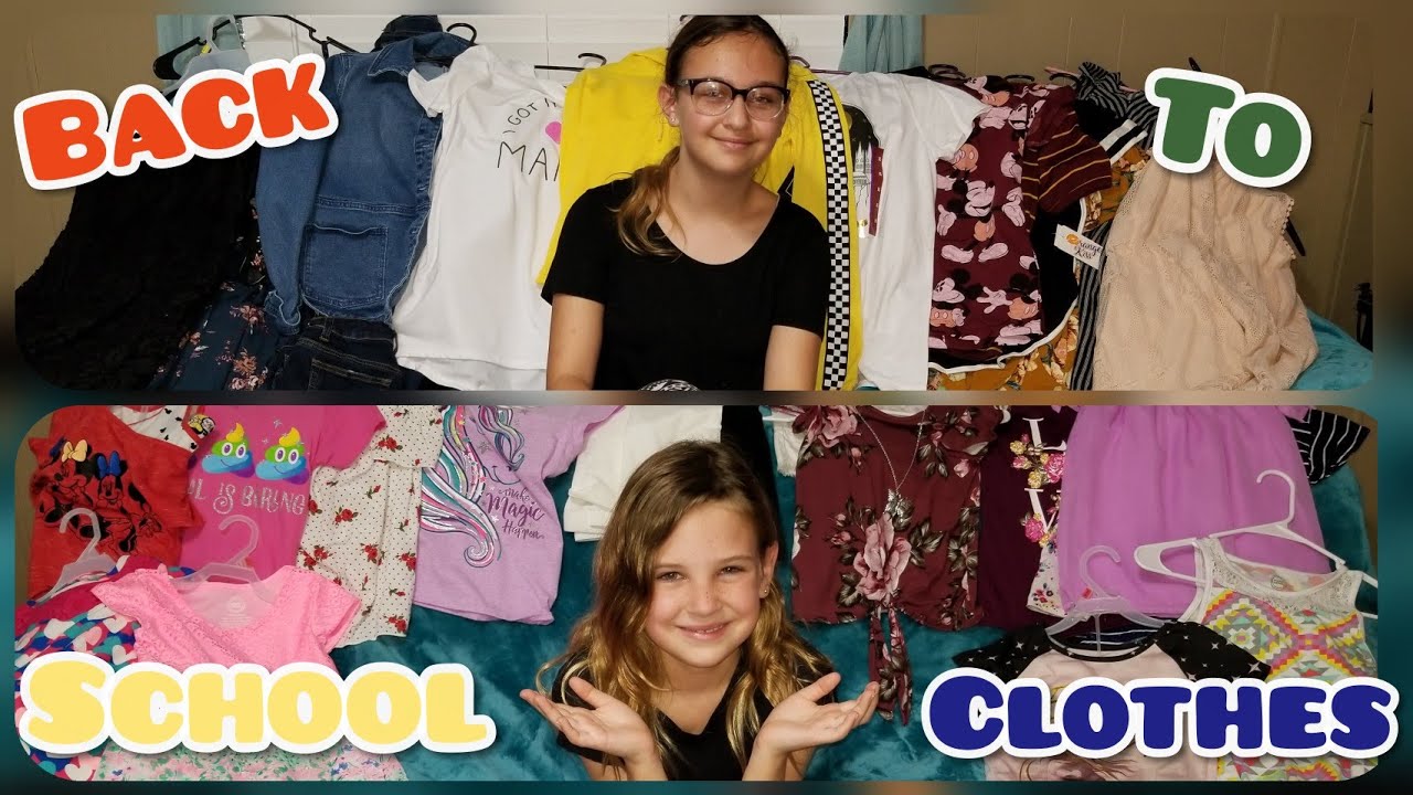 BACK TO SCHOOL | CLOTHES HAUL | 2ND & 7TH GRADE - YouTube