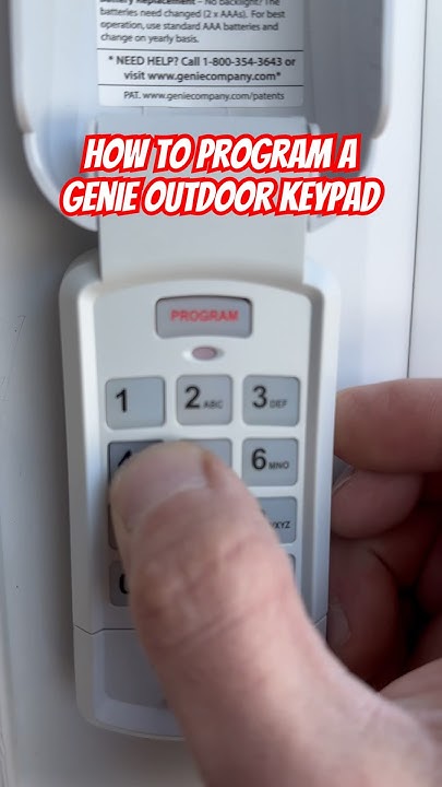 Genie garage door keypad programming #shorts - YouTube