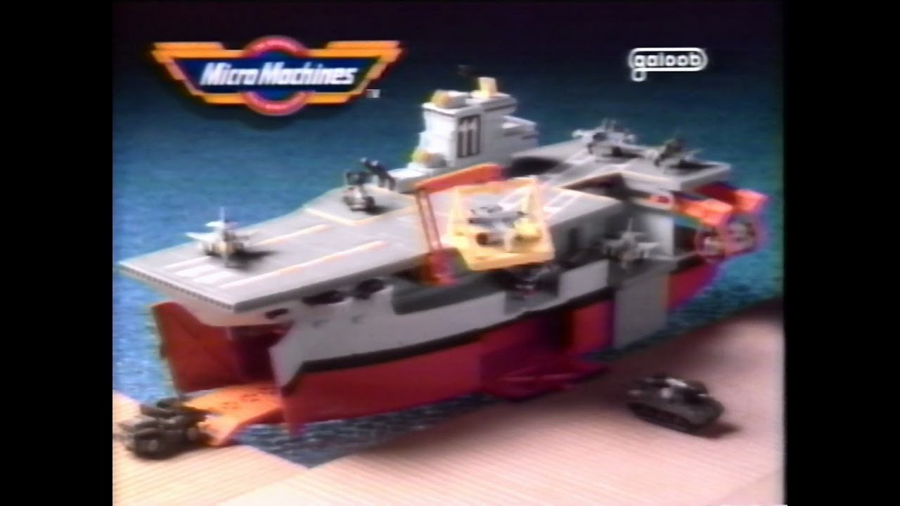 Micro Machines Aircraft Carrier & Cargo Plane Playsets (Galoob) TV ...