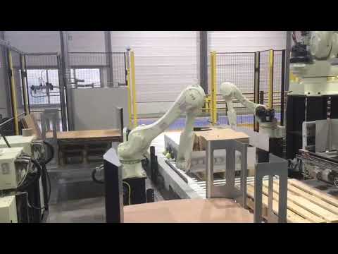 robopacker turning autolock and palletizer - YouTube