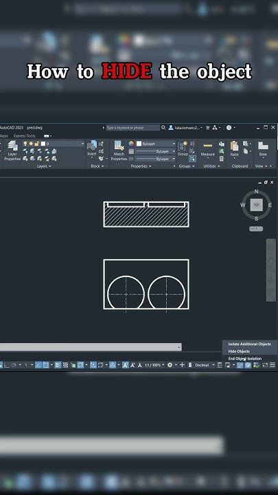 How To HIDE Or ISOLATE Objects In AutoCad - YouTube