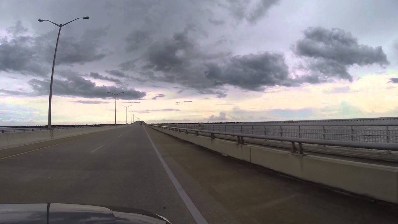 Bay St Louis Bridge - Eastbound & Westbound - YouTube