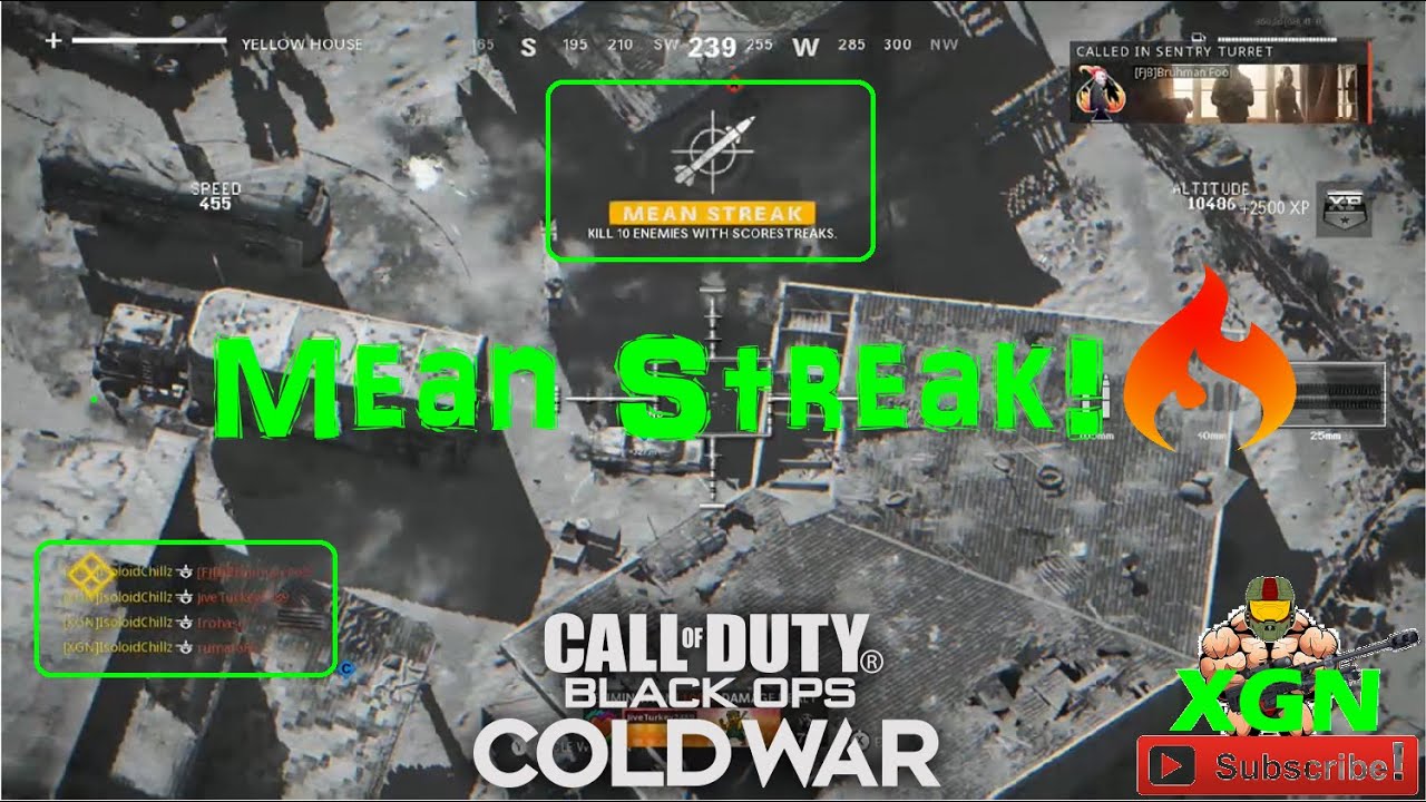 CoD Black Ops Cold War Mean Streak Daily Challenge, Gunship gameplay ...