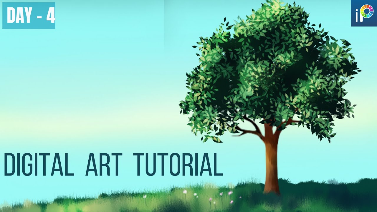 HOW TO DRAW A TREE | DAY - 4 | | ibisPaint X | - YouTube