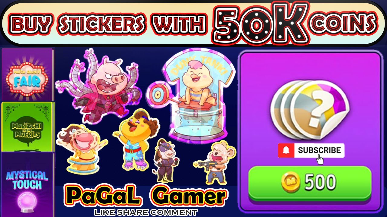Match Masters Buy Stickers With 50000 Coins, New Albums Unlocked, New ...