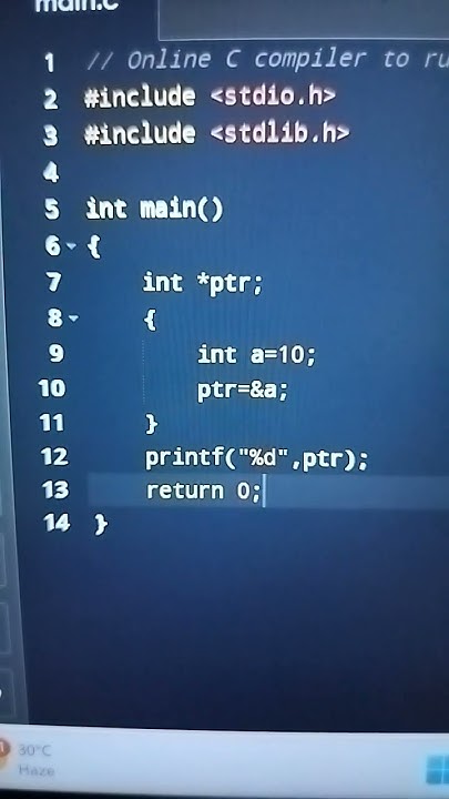 Dangling Pointer In C Coding Coder Cprogramming Javaprogramming Programming Youtube