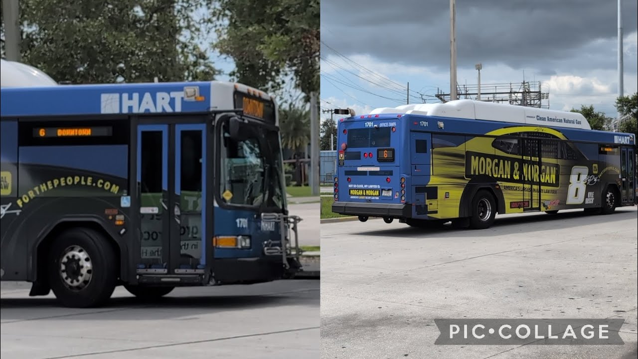 Hart bus #1701 on Route 6 leaving UATC - YouTube