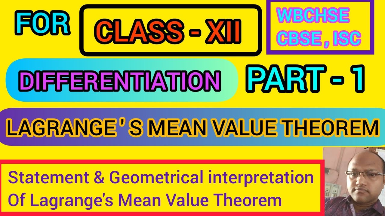 LAGRANGE'S MEAN VALUE THEOREM //statement // Geometrical interpretation ...