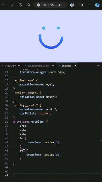 Day 034 - 😉 smiley css loader animation design #coding #webdevelopment #programming #htmlcss # ...