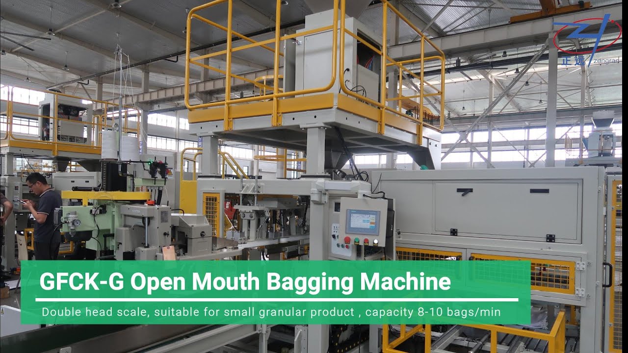 Open Mouth Bagging Machine for small granular product - YouTube