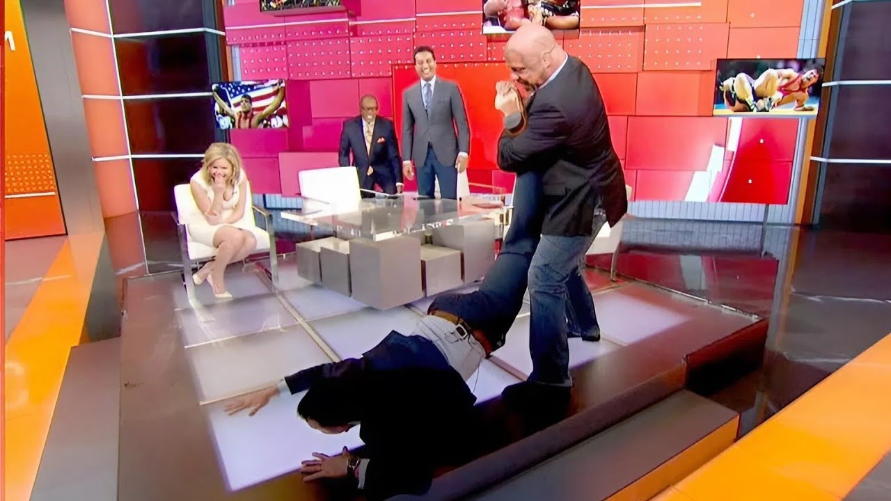 10 Times WWE Wrestlers DESTROYED Reporters on Live TV - YouTube