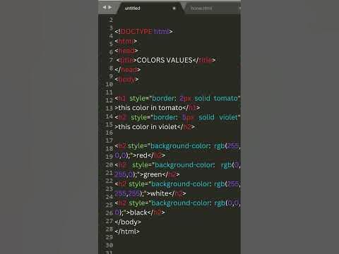 #webitechshorts (8)|Basics of HTML Colors | How To use rgb Color Values ...