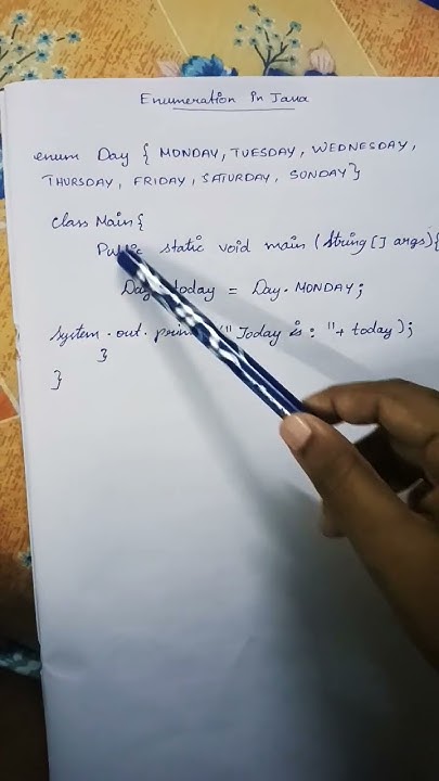 Enumeration in java (enum) - YouTube