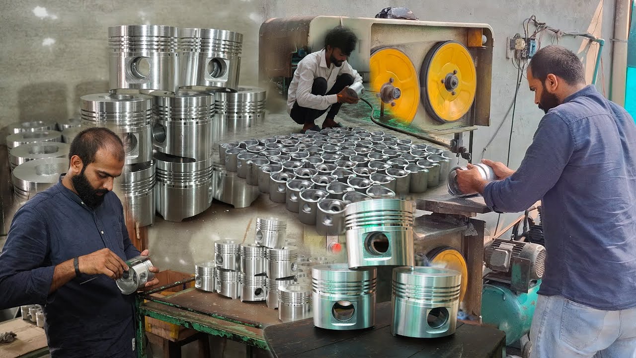 Process of Manufacturing Engine Piston, Production of Truck Engine ...