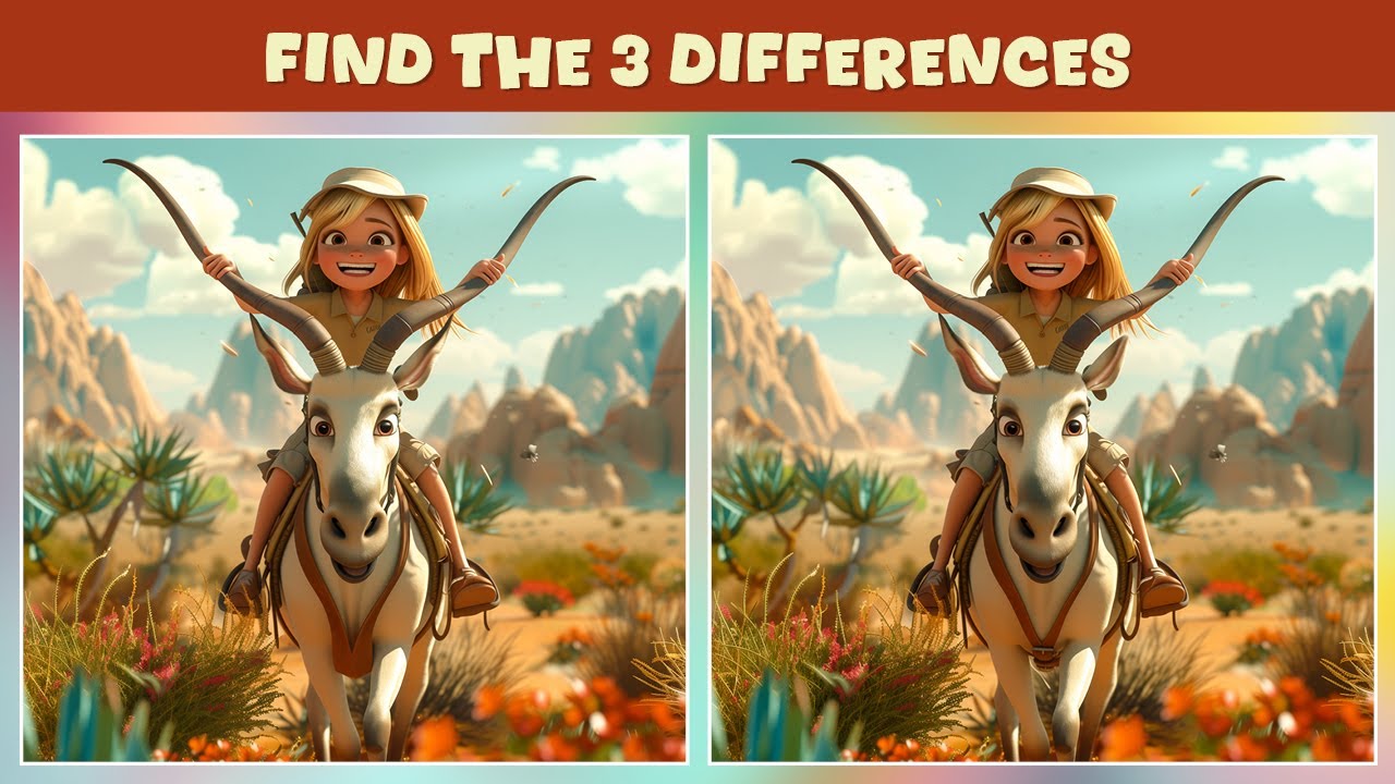 Can You Spot the Difference? Safari Edition🦁🦓 [#2] Pixar-style]! - YouTube