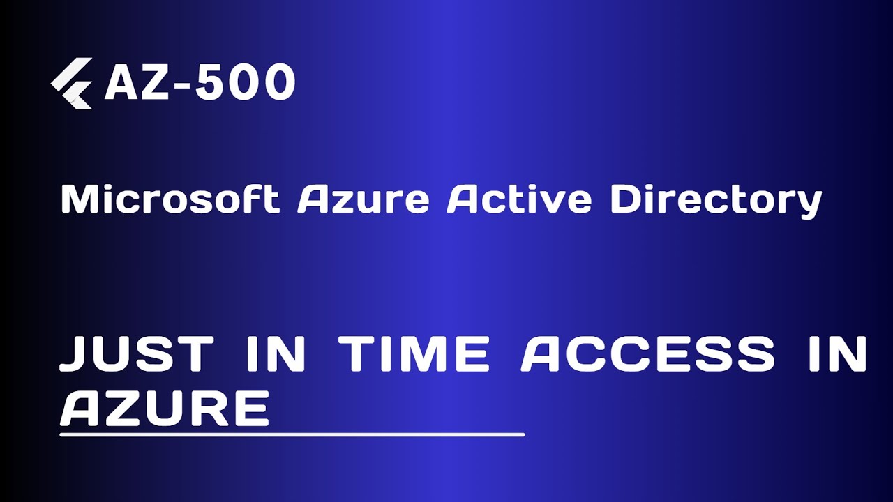 Just IN Time (JIT) Access in Azure - Lecture 103 - YouTube