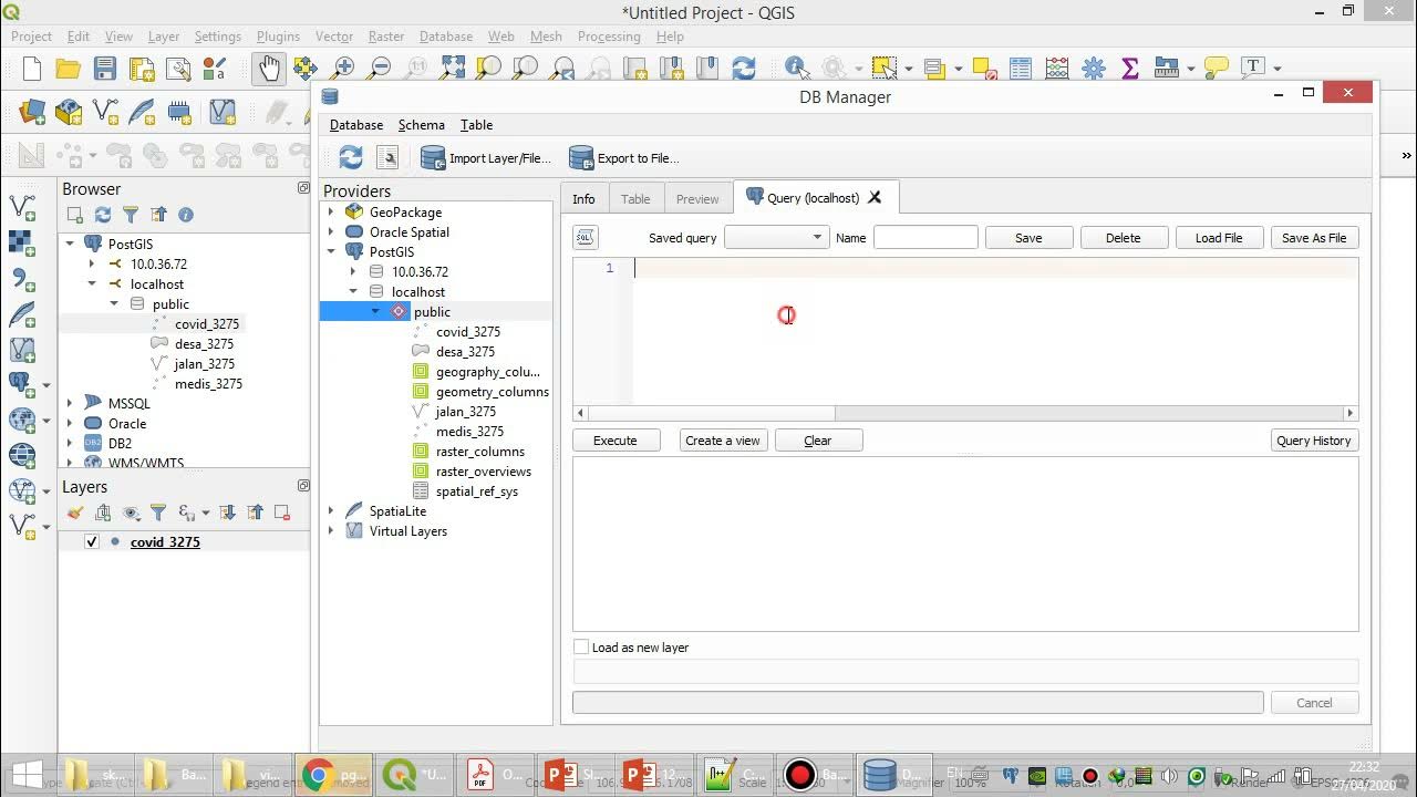 6 Contoh Menambahkan Layer Postgis Di Qgis Youtube