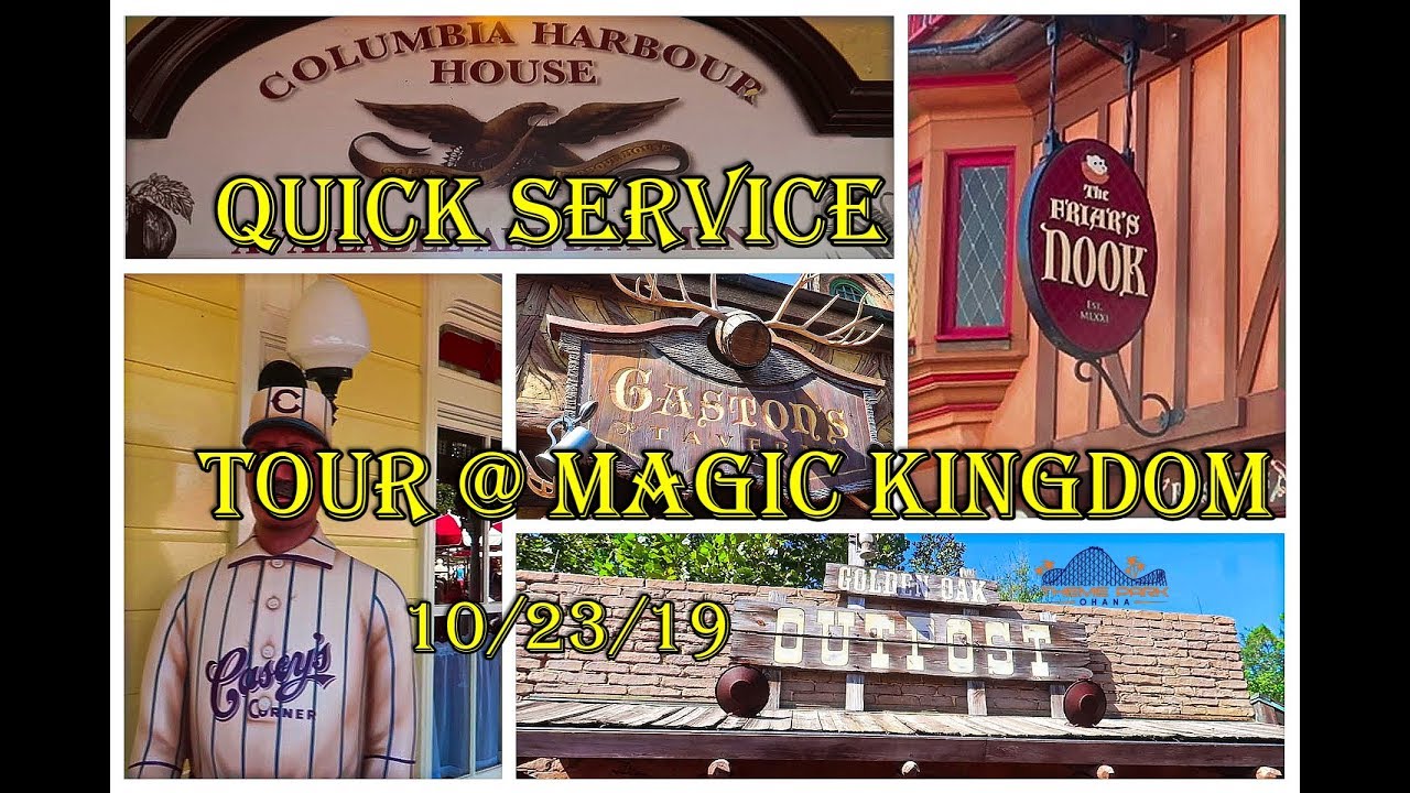 Disney's Magic Kingdom Quick Service Restaurants Tour 10/23/19 - YouTube
