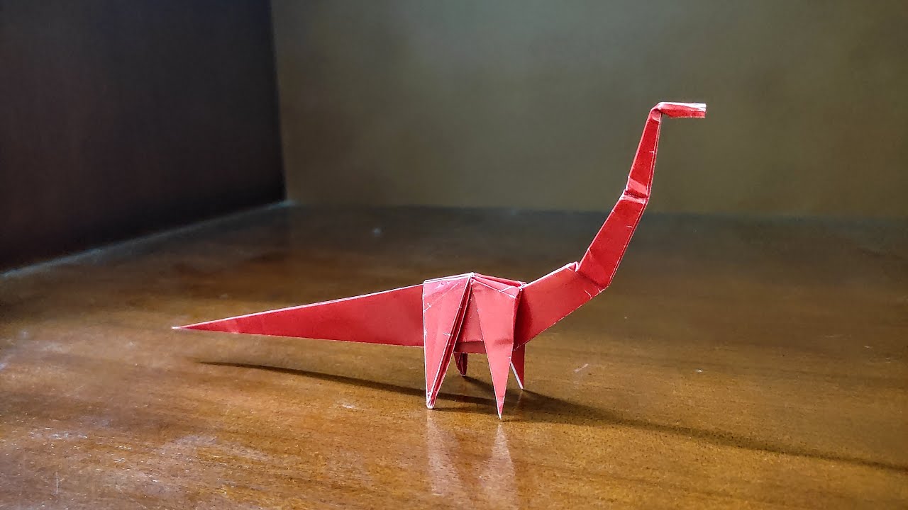 Origami Dinosaur Diplodocus Step By Step - YouTube