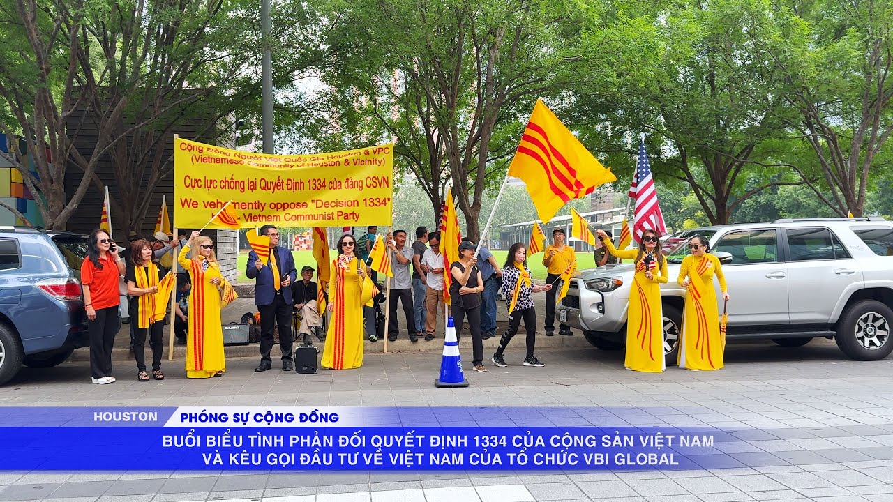 Biểu Tình Phản Đối Quyết Định 1334 của CSVN và Phản Đối VBI Global kêu ...