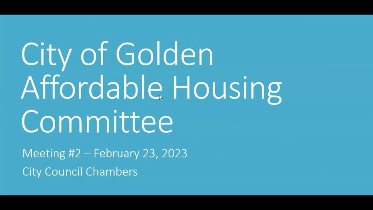 Affordable Housing Committee Meeting Feb 23 2023 - YouTube