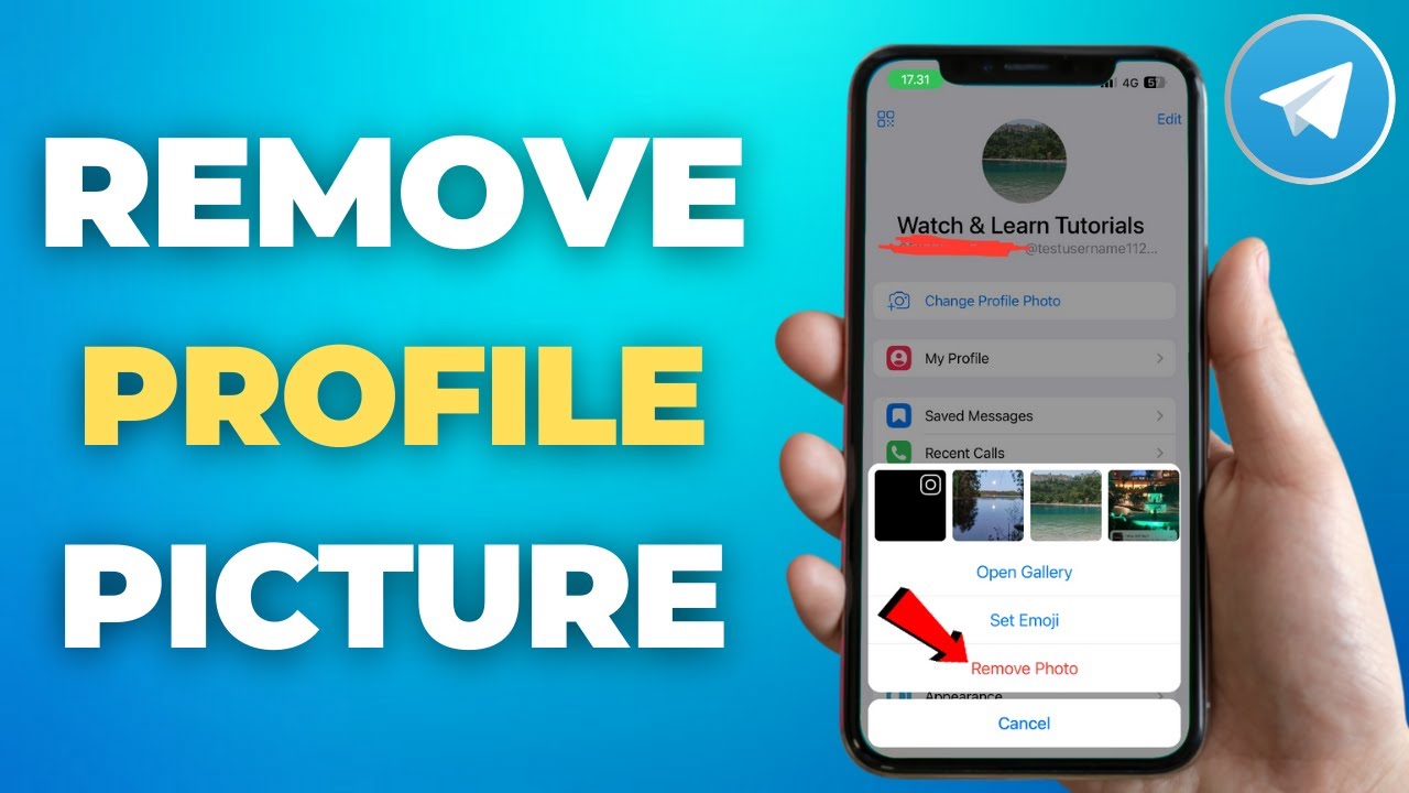 How To Remove a Profile Picture on Telegram - YouTube