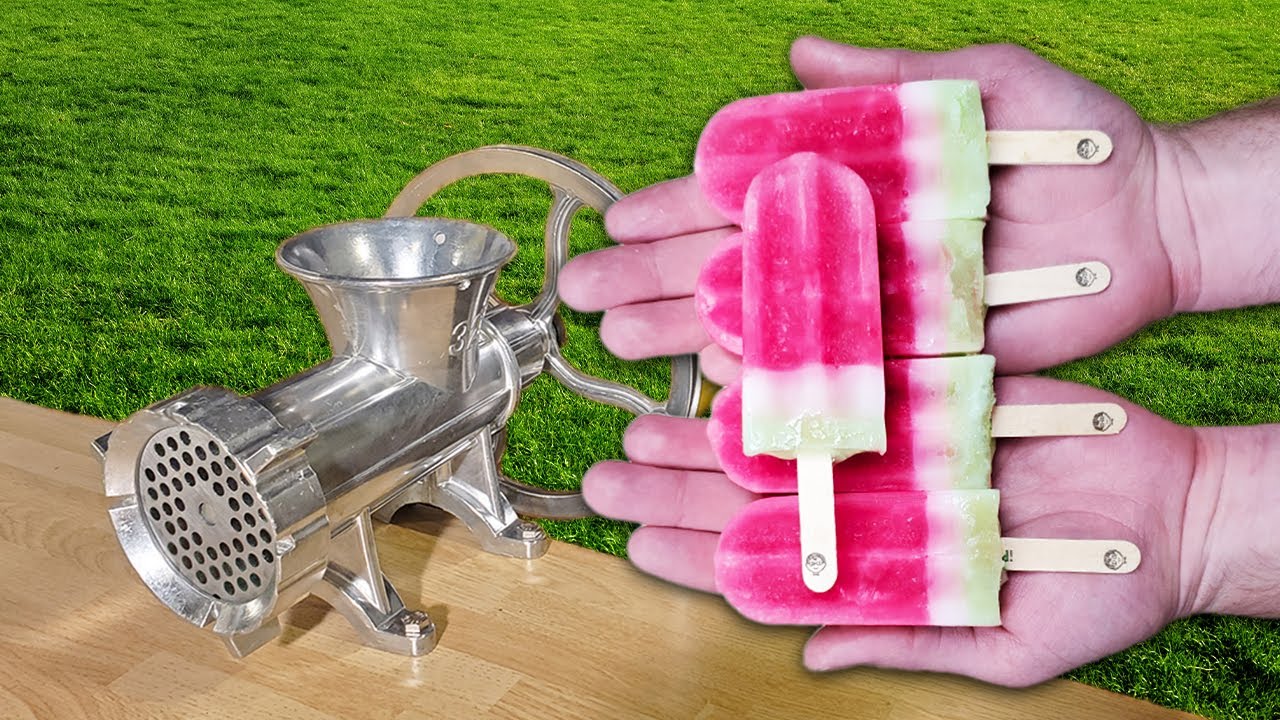 Experiment: Watermelon Popsicle VS Meat Grinder - YouTube