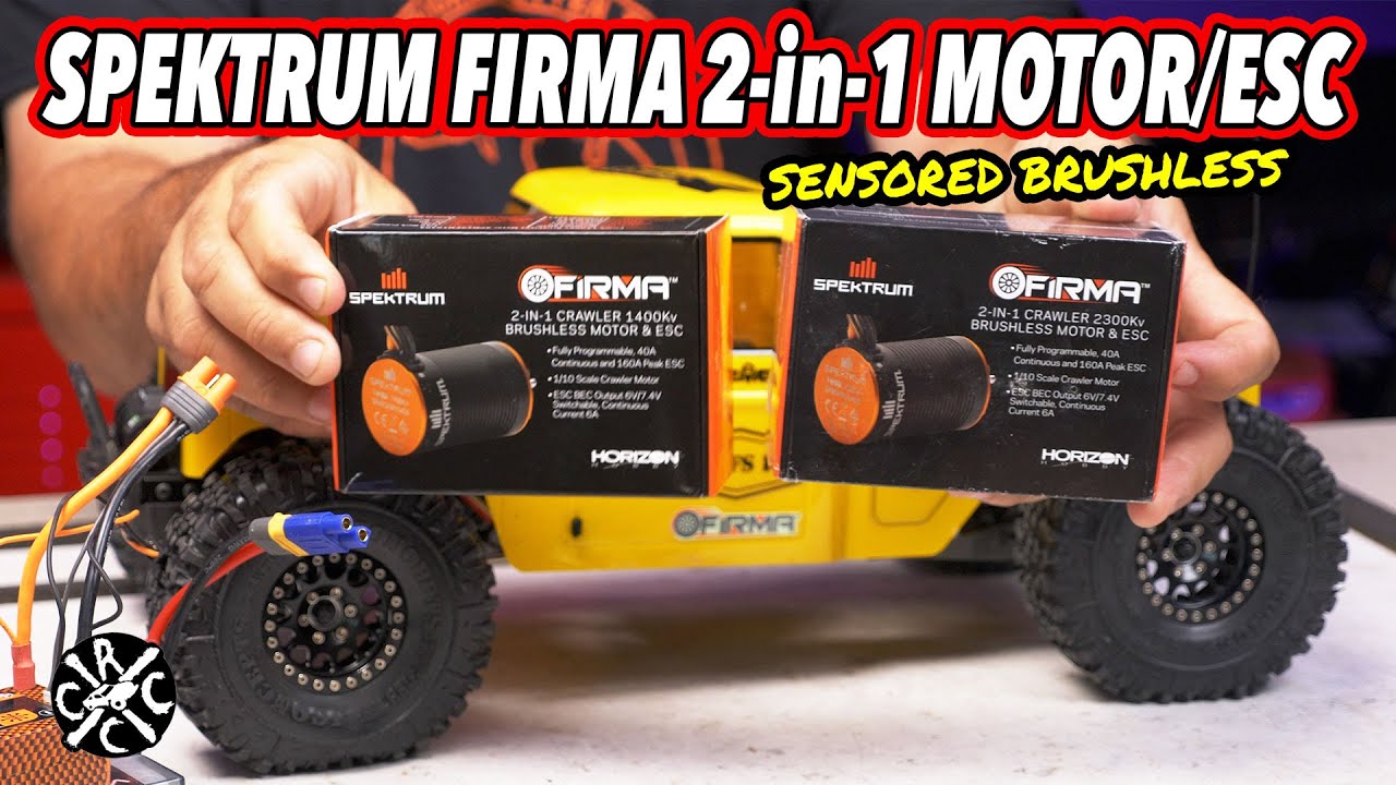 Spektrum Firma 2-in-1 1400KV Brushless Crawler Motor/ESC Installed In ...
