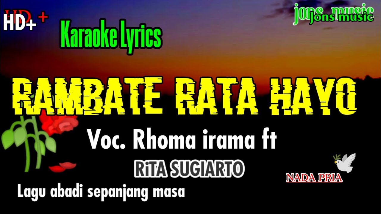 RAMBATE RATA HAYO || RHOMA IRAMA & RITA SUGIARTO || KARAOKE DUET ...