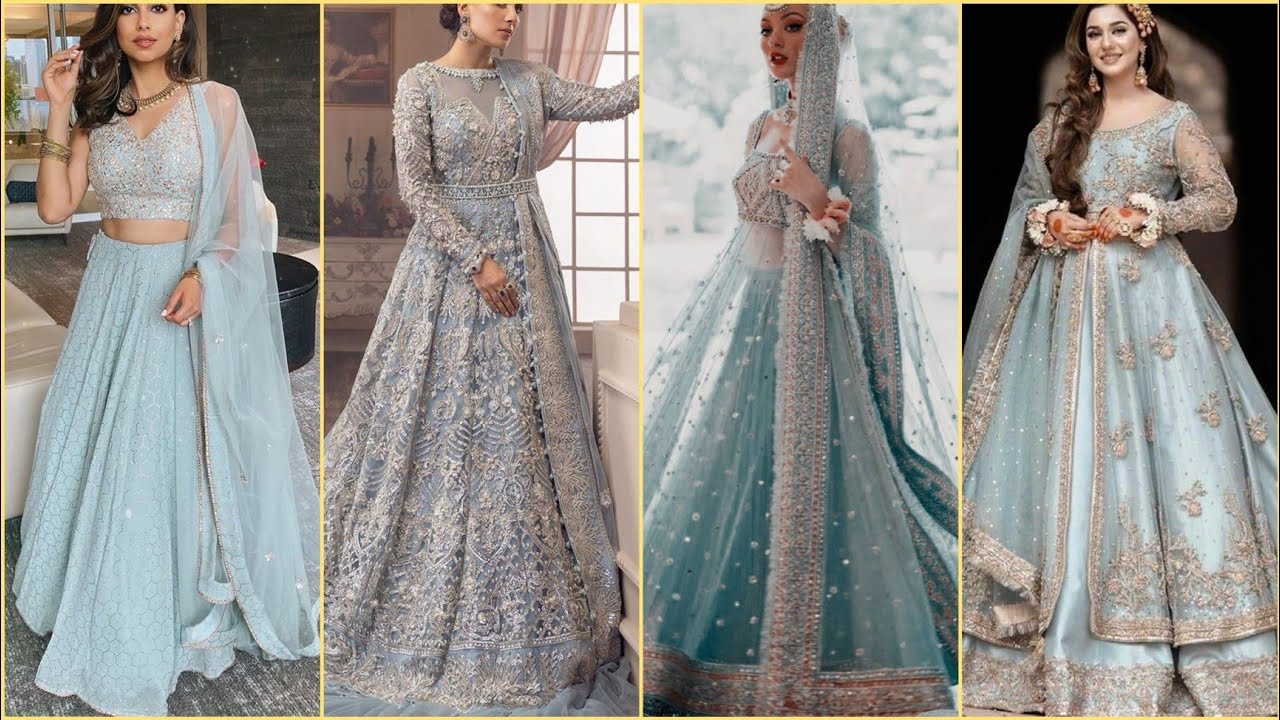 💙 ICE BLUE trending color dress designs | Outfit ideas in ice blue ...