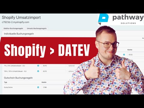 Shopify in 3 Schritten an DATEV anbinden mit pathway solutions (Version 2024)