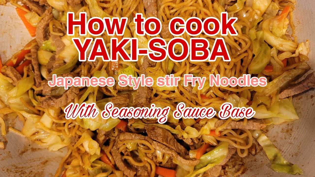 How to cook YAKI-SOBA Japanese Style stir Fry Noodles with Seasoning ...